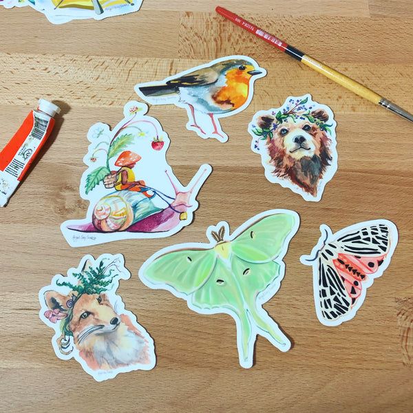 Woodland sticker Gift Bundle, 6 stickers -Gift Bundles - GrayDayStudio